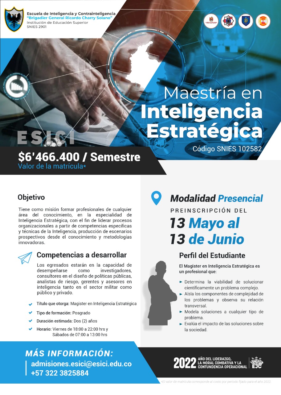 Maestría en Inteligencia Estratégica – Escuela de Inteligencia y ...